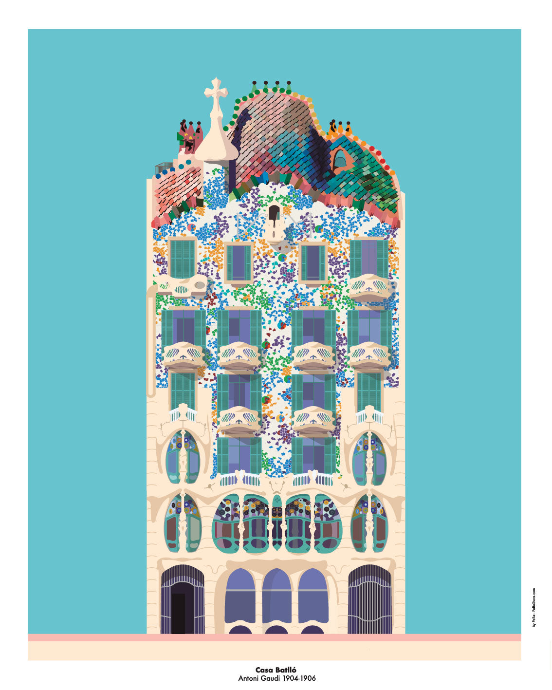 casa batllo elevation drawing
